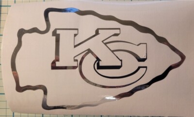 Chrome Kansas City Chiefs Vinyl Decal For Car Truck Window Laptop ...