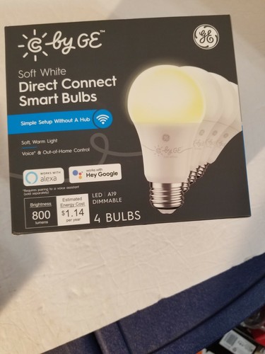 C by GE Soft Direct Connect Light Bulbs (4 A19 Smart LED Light Bulbs ...