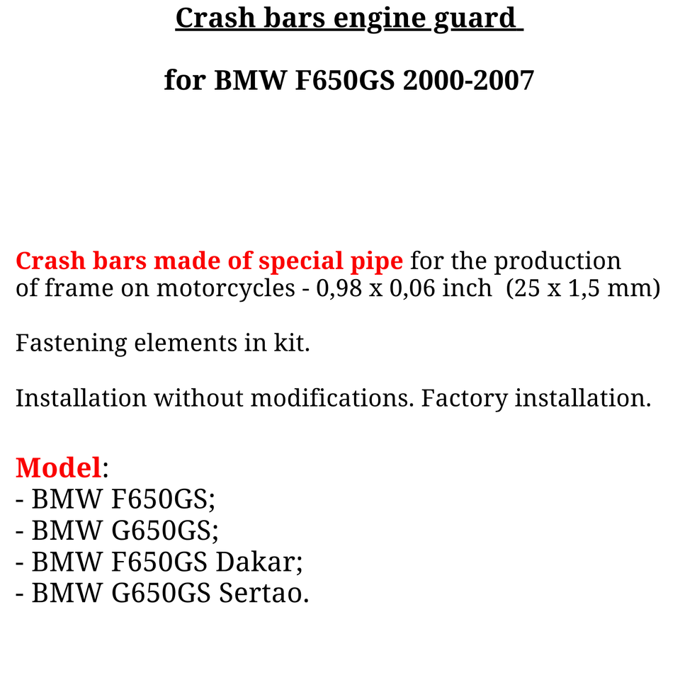 For BMW G650GS Crash bars BMW F650GS Dakar Engine guard G 650 GS Sertao ...