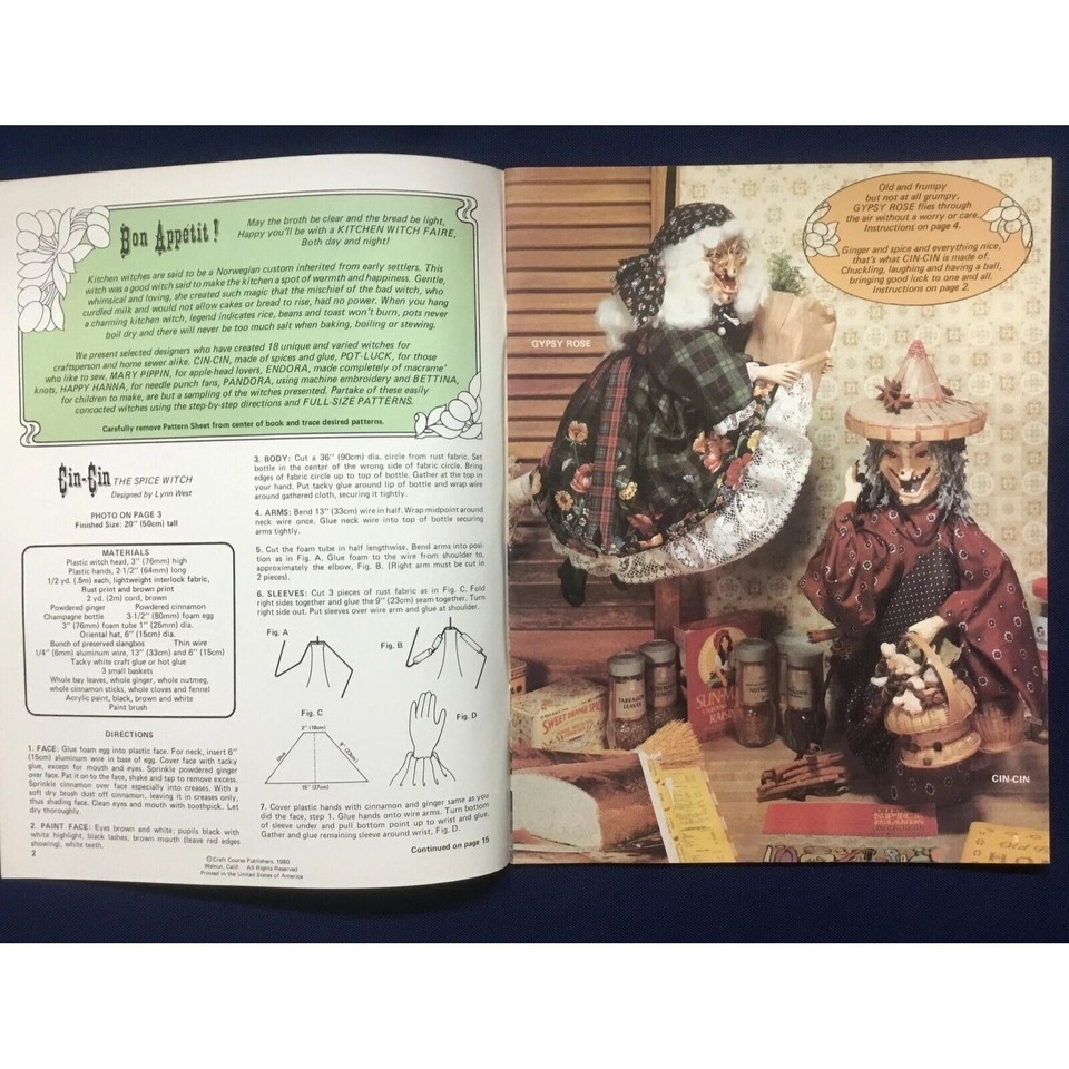 Kitchen Witch Faire Pattern Booklet for Making Good Luck Witches 18 ...