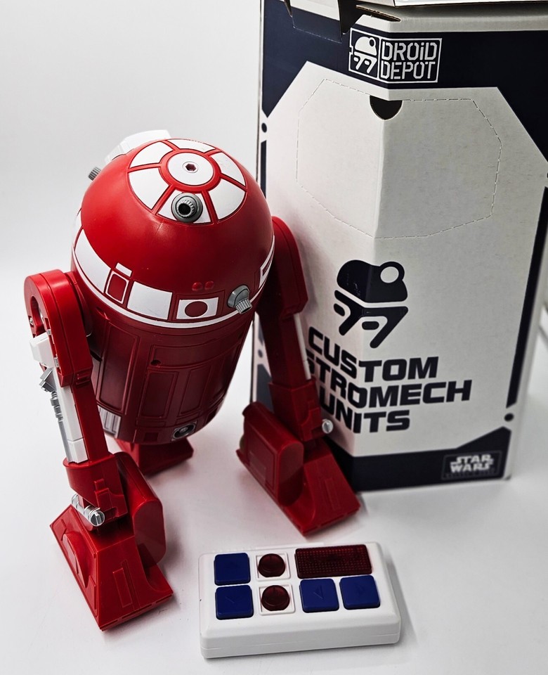 STAR WARS GALAXY’S EDGE DROID DEPOT CUSTOM ASTROMECH RED WHITE R2 w ...