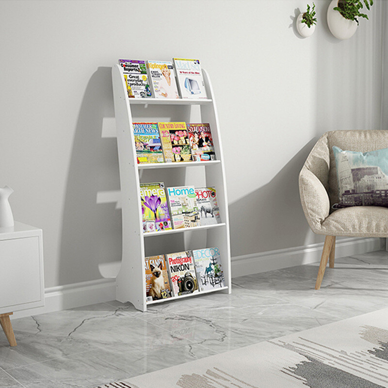 Book Display Rack Brochure 4Tier Holder Literature Floor Standing ...