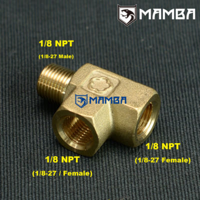 BRASS OIL PRESSURE GAUGE SENSOR SENDER T PIECE ADAPTER FITTING 1/8" 1 ...