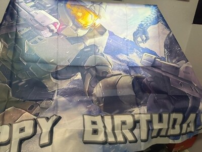 Halo Party Decorations Party Supplies Backdrop Banner Vinyl for Kids ...