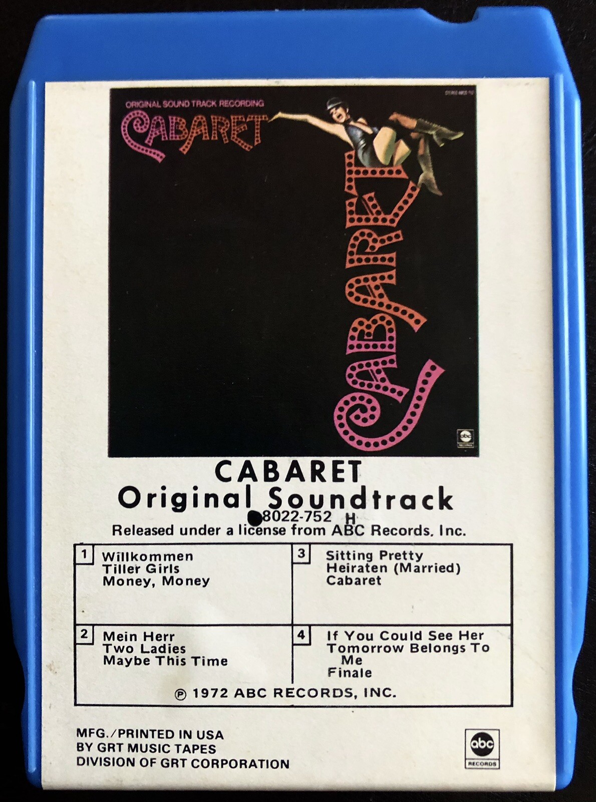 CABARET ORIGINAL SOUNDTRACK 8 TRACK CARTRIDGE TAPE 1ST EDITION LIZA ...