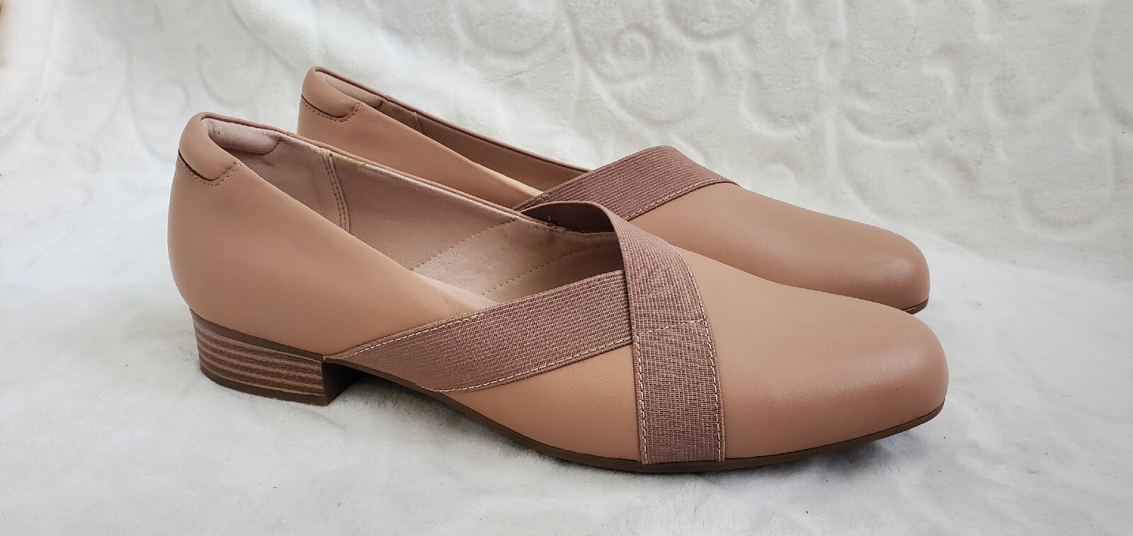 Clarks Collection Juliet Dahlia Praline Blush Leather Slip On Shoes ...