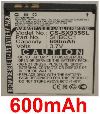 Battery 600mAh for SHARP Waterproof 831SH, 831SHS, 832SH, SH1810 ...