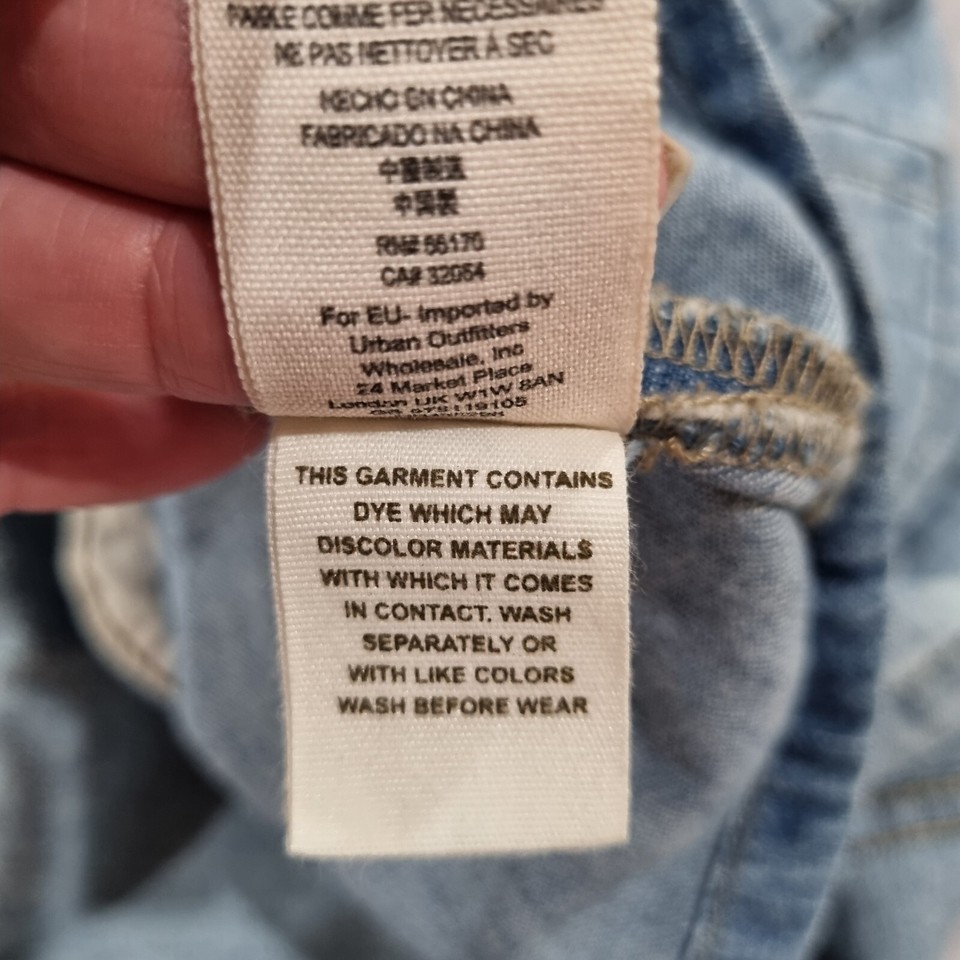 Free People Dungaree Blue Denim Sz 6 Mini Pinafore Dress Overalls Short ...