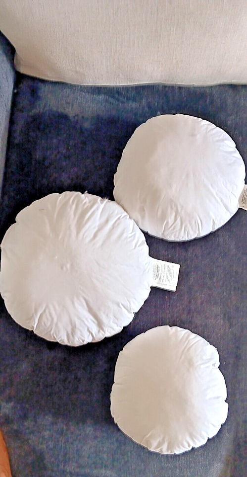 Round Pillow Insert 12 Inch, 14Inch ,16 Inch, White Coton,poly cluster ...