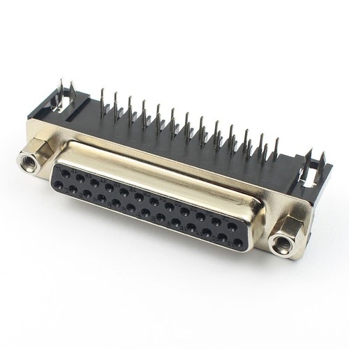 2Pcs D-SUB 25 Pin Female Right Angle PCB Socket Connector Adapter 2 Rows DB25F # | eBay
