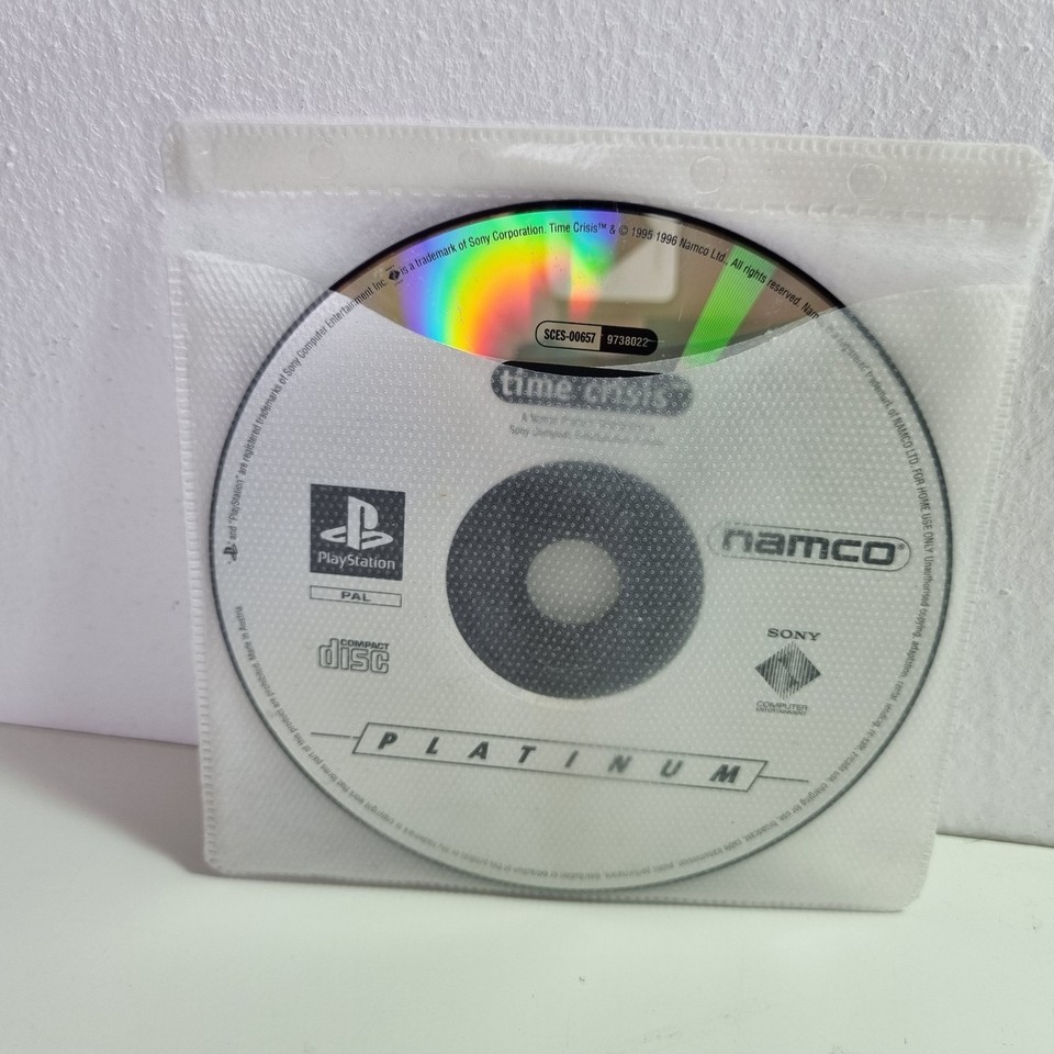 PS1 Time Crisis Playstation PS1 Video Game PAL DISC ONLY Platinum ...