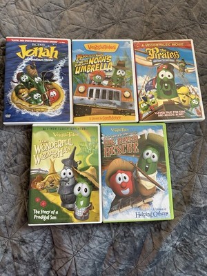 VeggieTales DVDs (5) Jonah Minnesota Cuke Wonderful Wizard Tomato ...