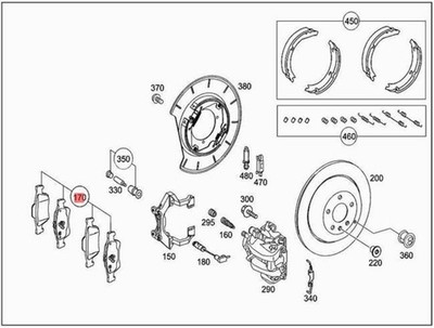 Genuine MERCEDES W164 M-CLASS W164 Ts disk brake pad 0054208220 | eBay