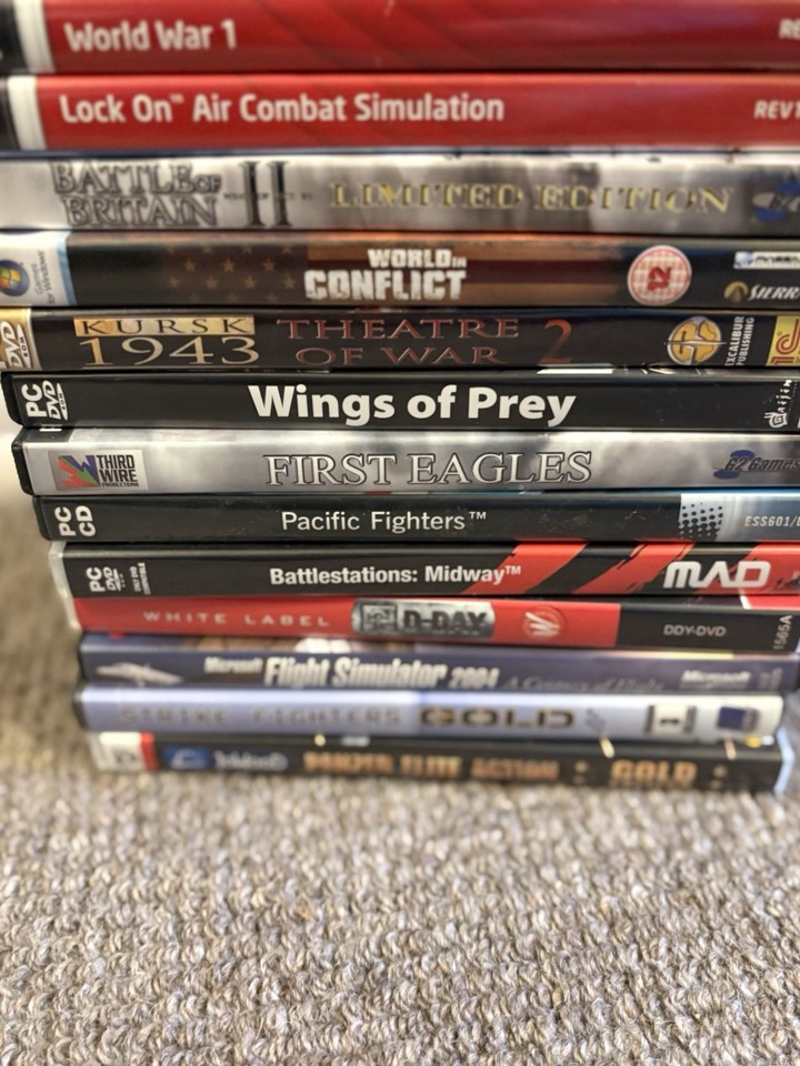 PC Game Bundle. Air Combat, Flight Simulator, WWI WWII, Tanks - 15 War ...