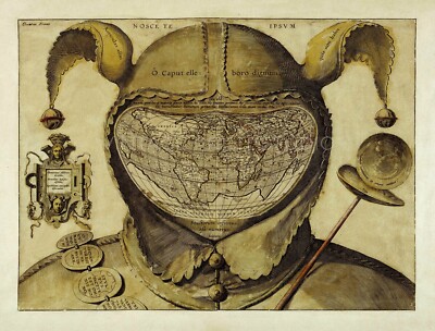 Fool’s Cap Map of the World Vintage Enduring Mystery Giclee Canvas ...