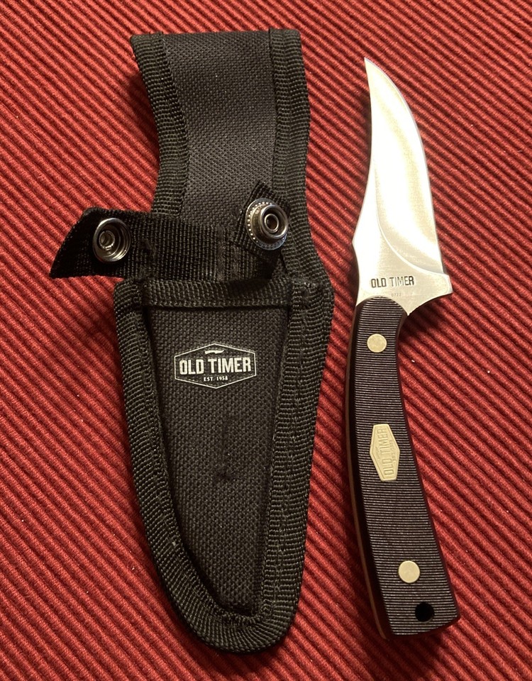 Vintage Schrade 152OT Sharpfinger Fixed Blade Knife w/ Original Leather ...