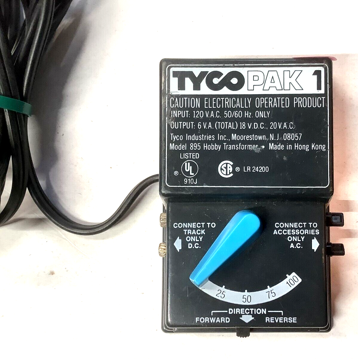 3 HO Scale Model Railroad Transformers: Tyco 895 Pak 1, Tyco 899B ...