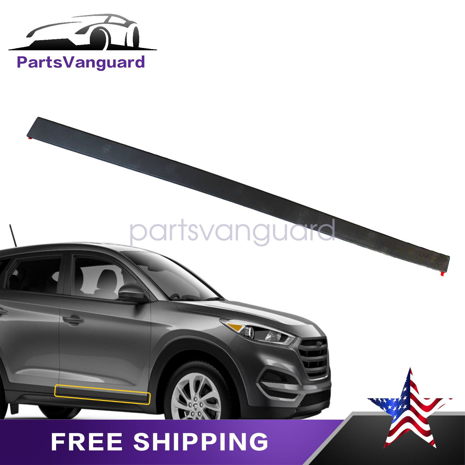 Front Door Lower Molding Garnish Right Side Fits For 2016-2021 Hyundai ...