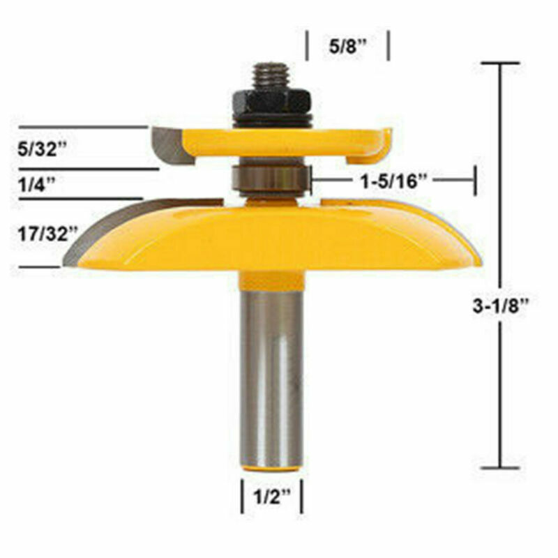 3pc 1/2"-Shank Router Bit Set Ogee Rail & Stile Raised Panel Cabinet ...