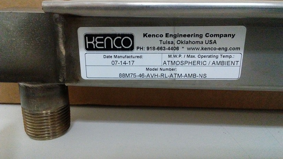 NIB! KENCO 100-PSIG 0-44" AMBIENT FLOW METER GAUGE 88M75-46-AVH-RL-ATM ...