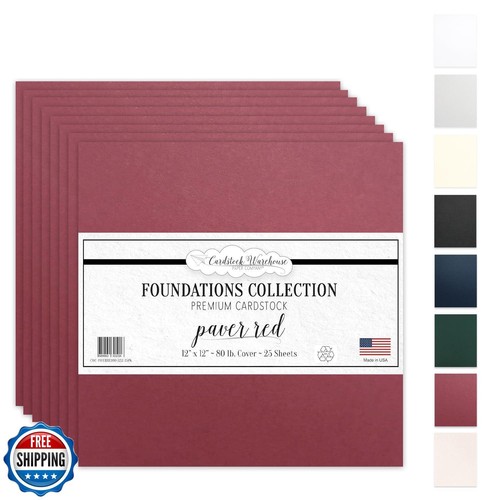 Cardstock Warehouse Foundations 100% Recycled Paver Red Burgundy ...