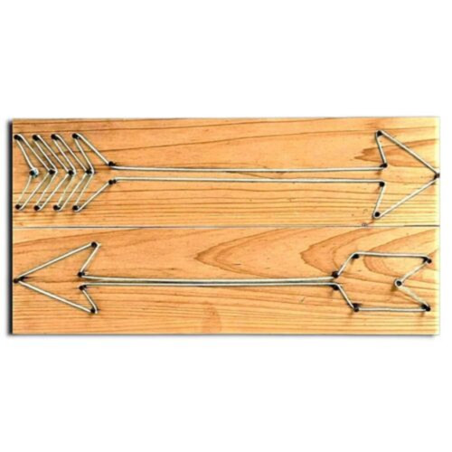 Wood String Art Arrows Sign 14 In Handmade Directional Rustic Plaque ...