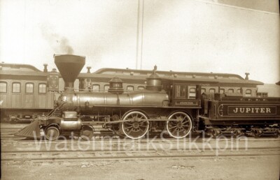 1930s photo Negative Jupiter STEAM Train ENGINE Railroad CPRR Central ...