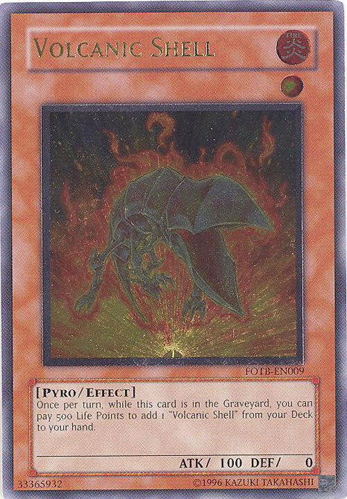 Yu-Gi-Oh Card - FOTB-EN009 - VOLCANIC SHELL (ultimate rare holo) - NM ...