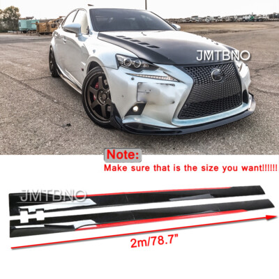 78.7" For Lexus IS250 Side Skirts Extensions Splitter Lip Diffuser ...