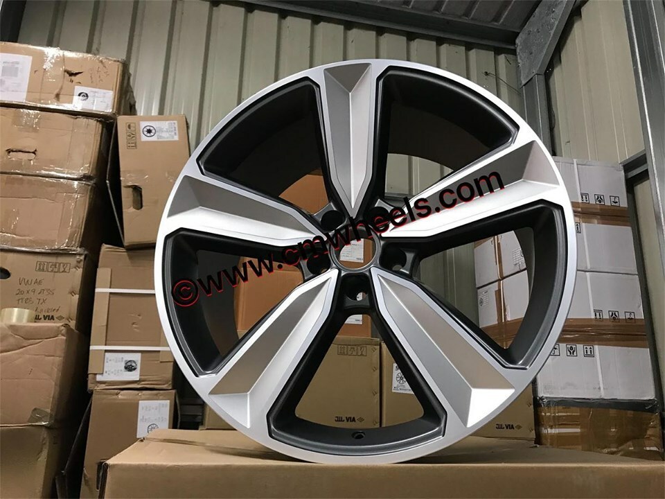 20" New 2019 RS4 Style Alloy Wheels Rims Gun Metal Machined Silver Audi ...