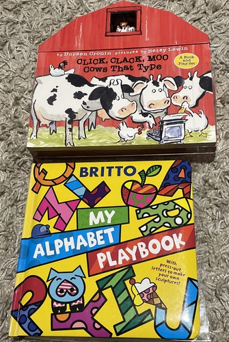 Children Books Play Set Alphabet Cows Puzzle Educational School Letters ...