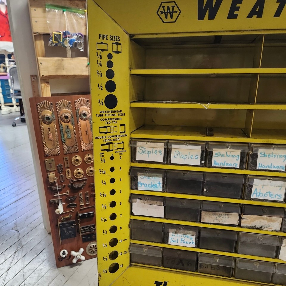 Vintage Weatherhead Large Metal Cabinet - Pipe and Tube Fittings ...