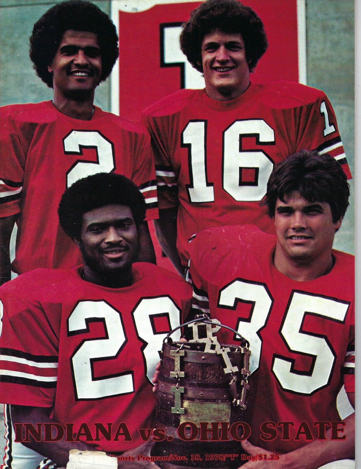 1978 11/18 football program Ohio State Buckeyes Indiana Hoosiers Todd ...