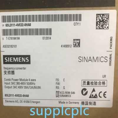 6SL3111-4VE22-0HA0 SINAMICS S120 Combi Power Module Input: 400 V 3AC ...