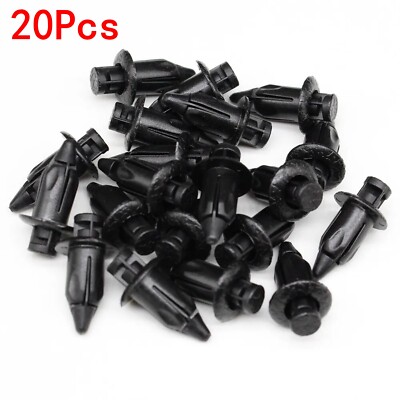 20Pcs Black Nylon Clips Liner Trim Bumper Retainers Fastener For Toyota ...