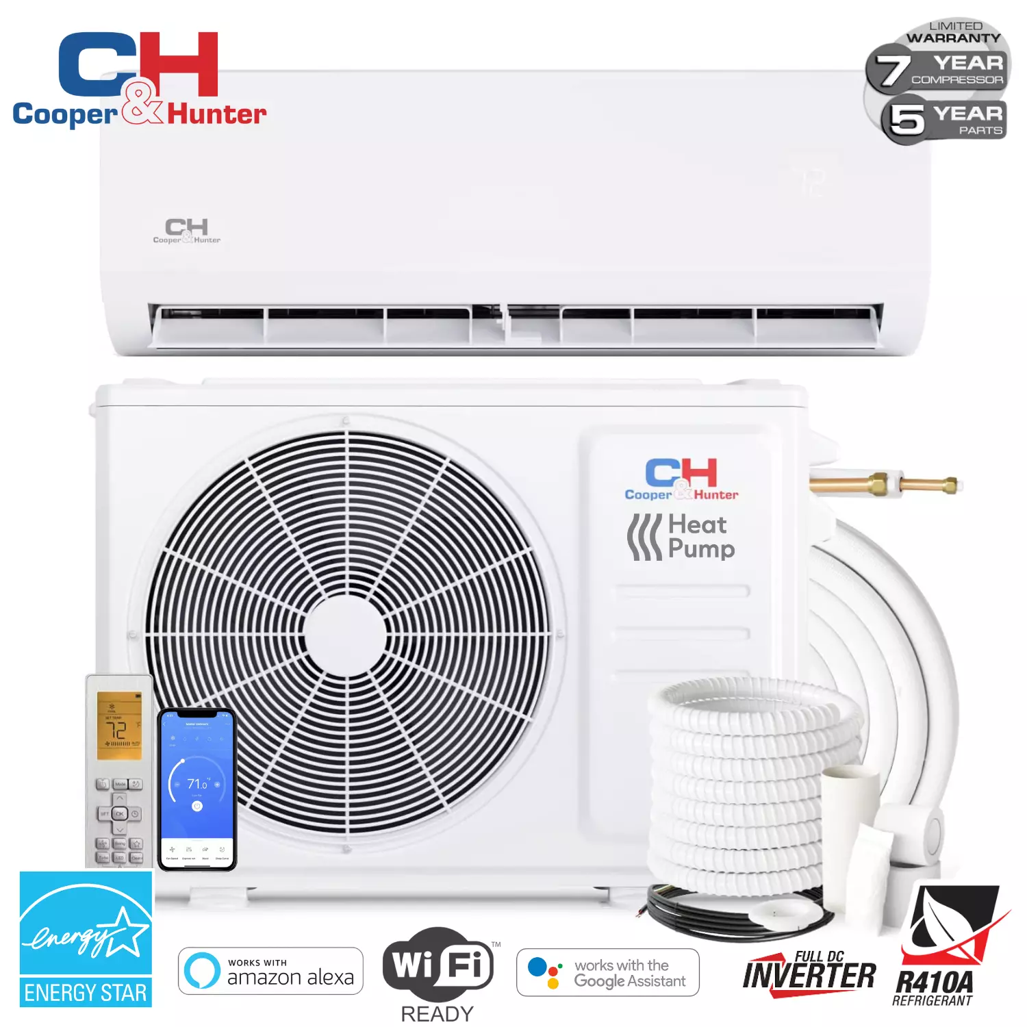 36000 BTU Mini Split Heat Pump Air Conditioner 18 SEER 3 TON 230V | eBay