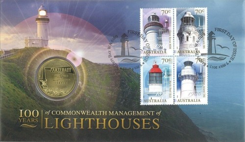 Australia 1$ Centenary of Australian Lighthouses 2015 Coin & Stamp ...