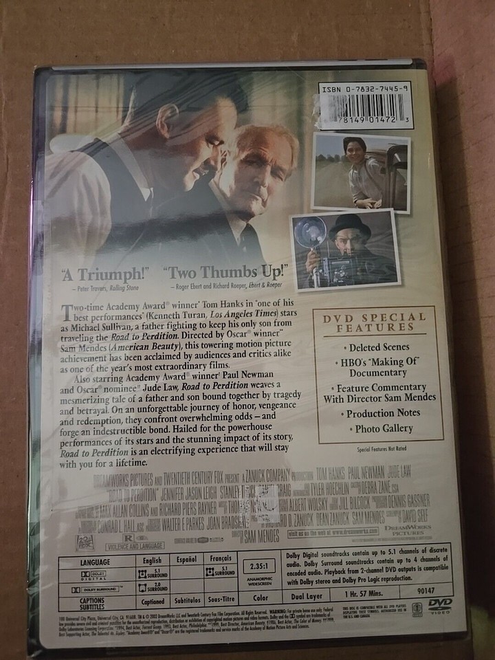 Road To Perdition Rated R 1hr 57 Min Includes DVD Special Features Two ...
