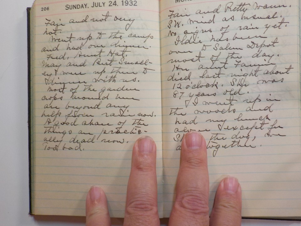 Diary Great Depression 1932 Ford Truck Pelham New Hampshire Handwritten ...