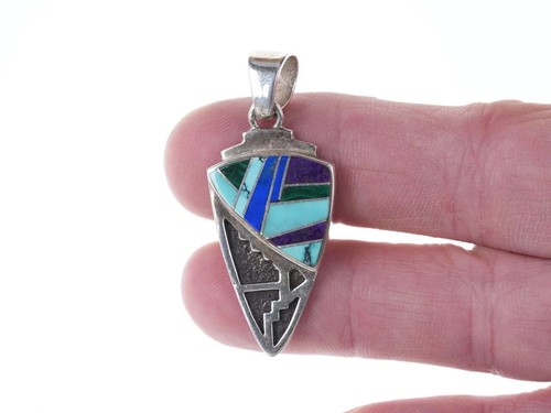 Vintage O James Navajo Channel inlay Arrowhead pendant from The Touch ...