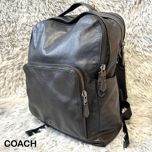 Coach Graham Leather Backpack All Black Used, Good Condition | eBay