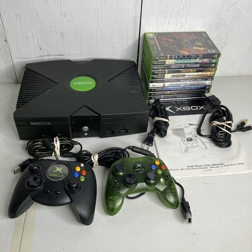 Microsoft Original Xbox Console Bundle Big Duke 10 Games Halo 2 LOTR ...