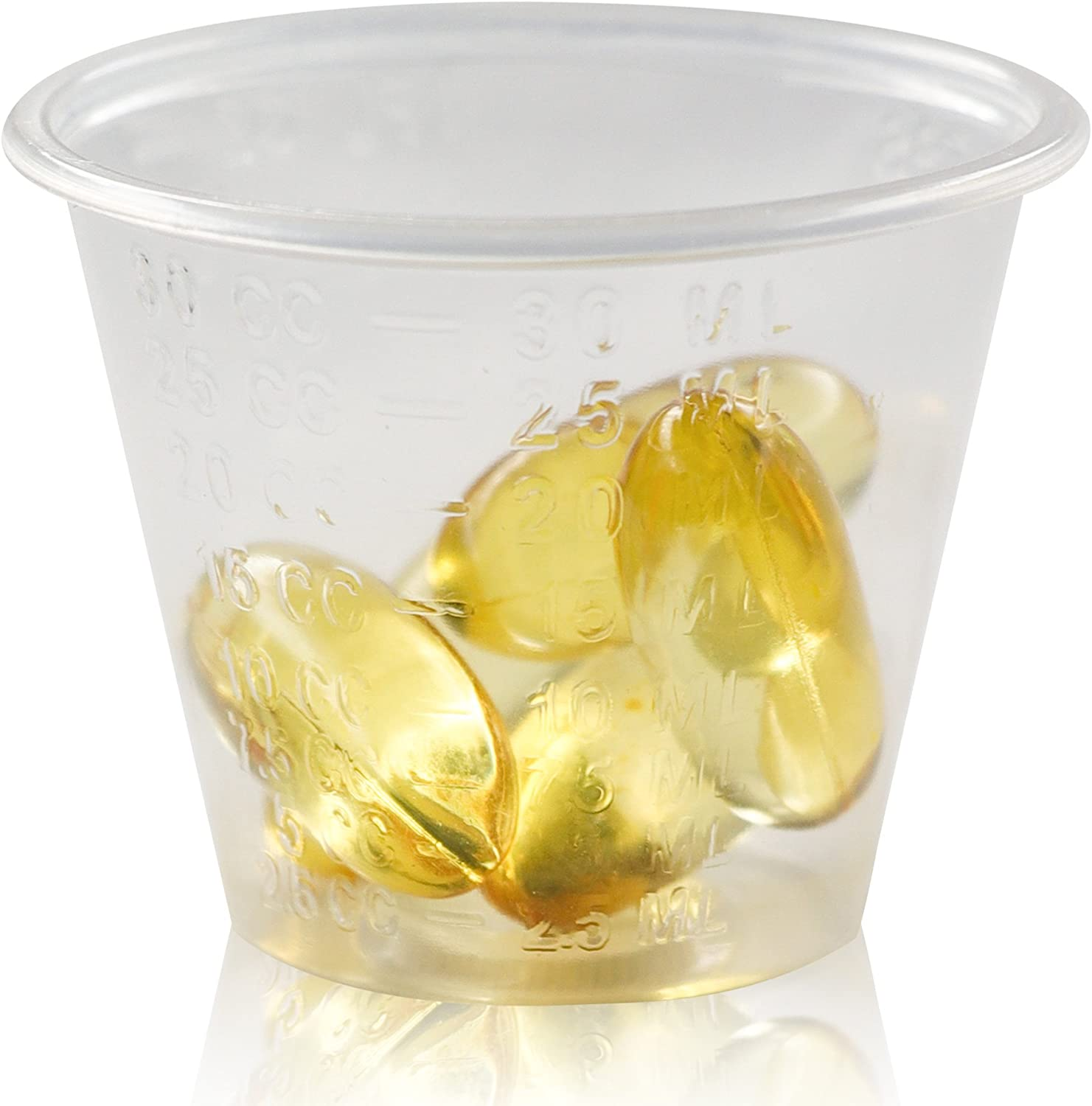 Small Plastic Disposable Medicine Cups 1 Ounce Measuring/Mixing 300 ...