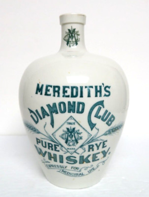 Meredith's Diamond Club Pure Rye Whiskey Crock | eBay