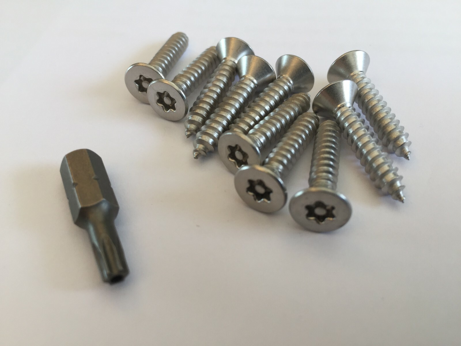 50 X 1" A2 CSK TORX 6 LOBE Self tapping security screws STAINLESS STEEL ...
