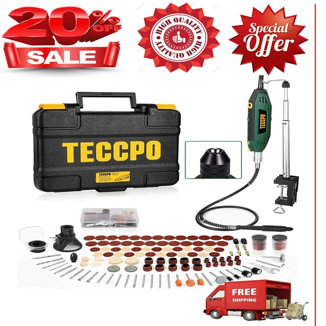 Upgraded Rotary Tool TECCPO 200w 1.8 Amp 10000-40000rpm 6 Variable ...