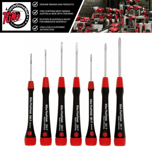 Wiha 7pc PicoFinish Mini Precision Slotted and Phillips Screwdriver Set ...