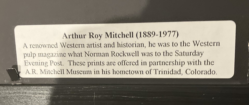 Land Of Nod Framed Cowboy StoriesArt Print 12x15” -10.5x7.5”-Arthur Roy ...