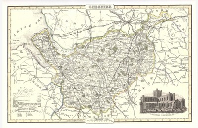 Pre-1900 - Map Of Cheshire - 2