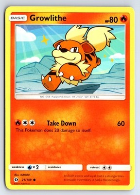 Growlithe -SM Base Set | eBay
